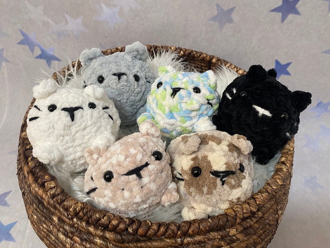 Round Crochet Cat Plushies - Etsy