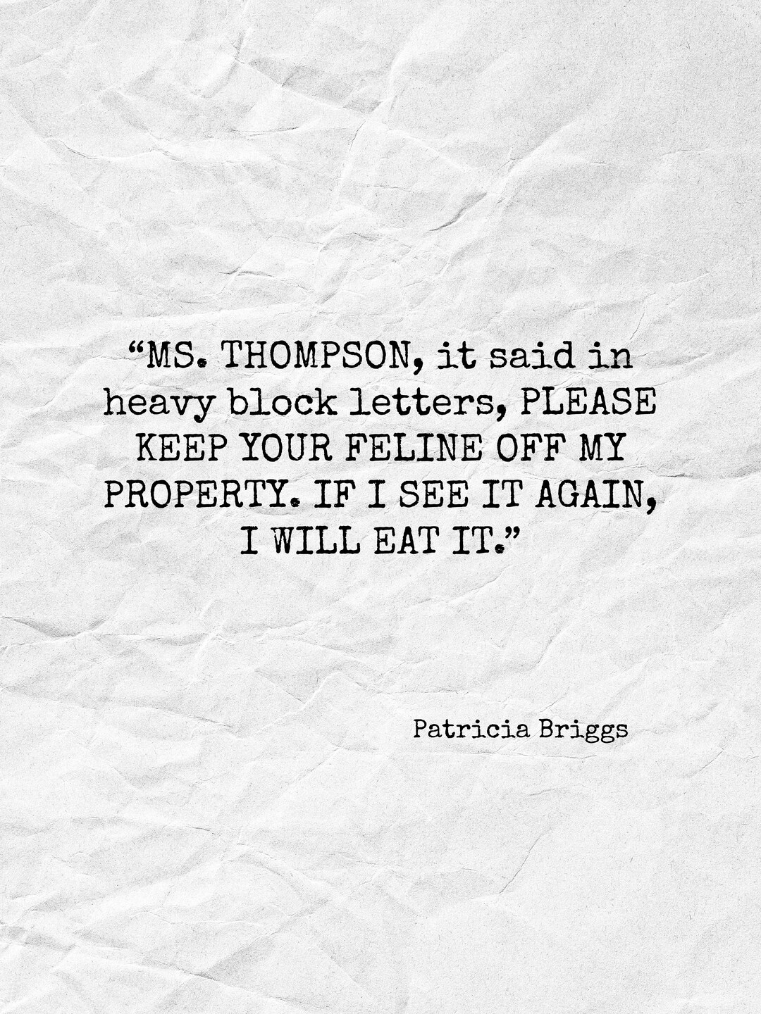 Patricia Briggs Quote - Etsy