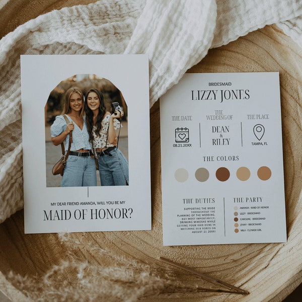 Editable Bridesmaid Expectations Card, Bridesmaid Contract, What to ...