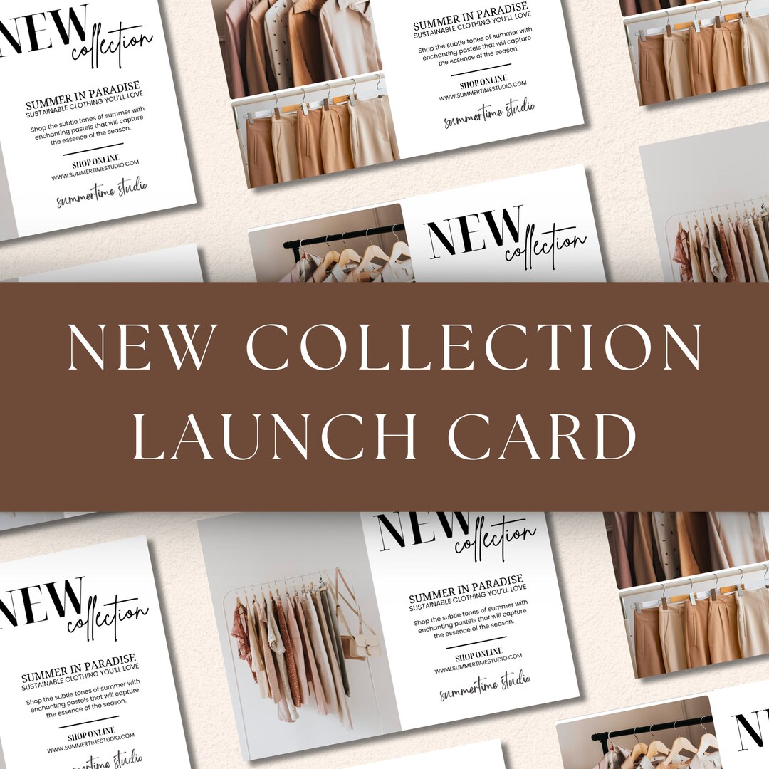 Custom Business Card, New Collection Drop Announcement for Boutique Bag ...