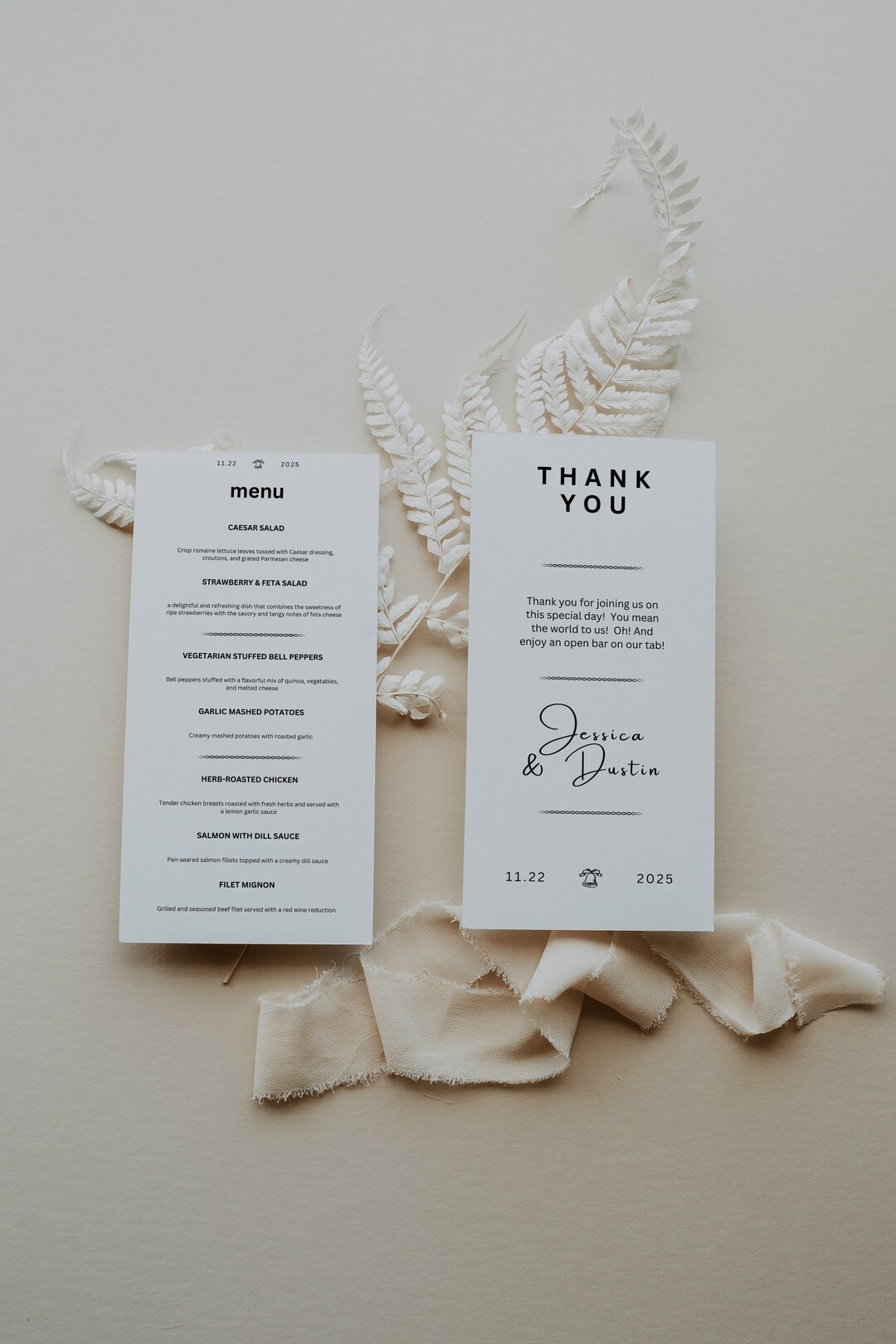 Editable Printable Menu Template, Simple Wedding Menu Template Download ...
