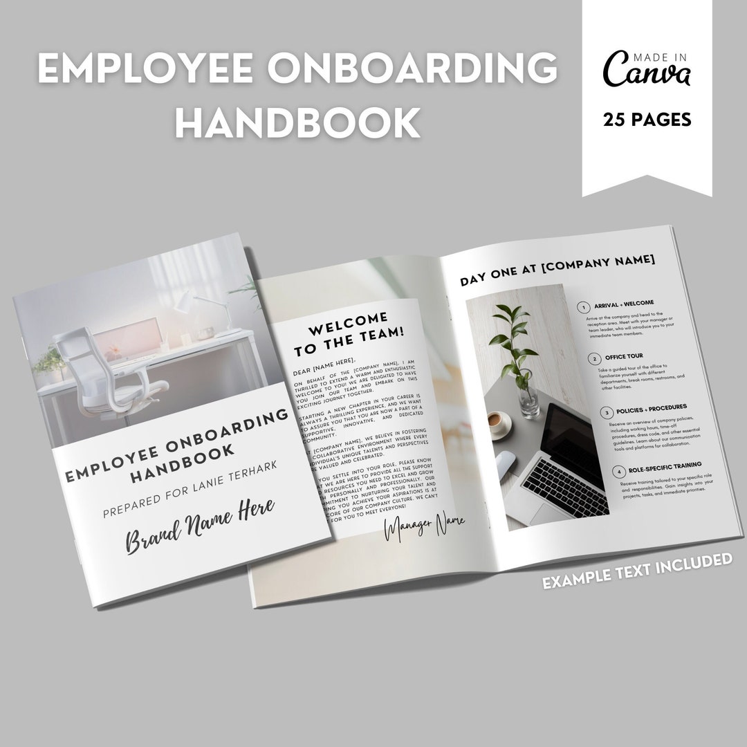 Employee Onboarding Handbook Template: New Hire Welcome Packet - Etsy