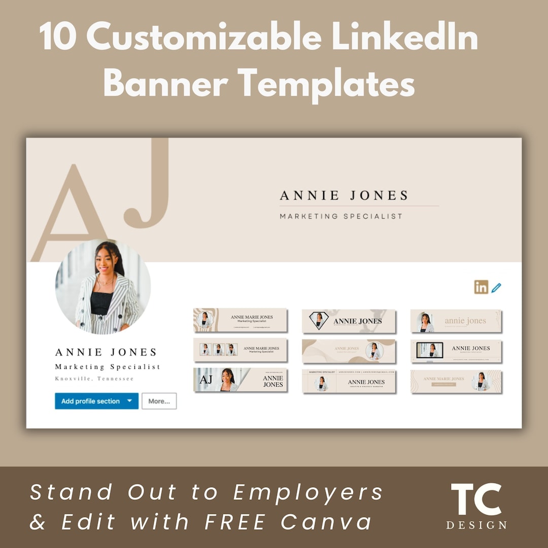 Customizable Linkedin Banner Templates: Professional Canva Designs ...