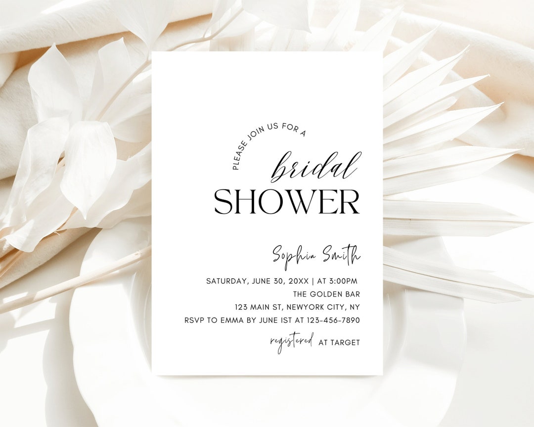 Editable Bridal Shower Invitation Template (digital Download) - Etsy