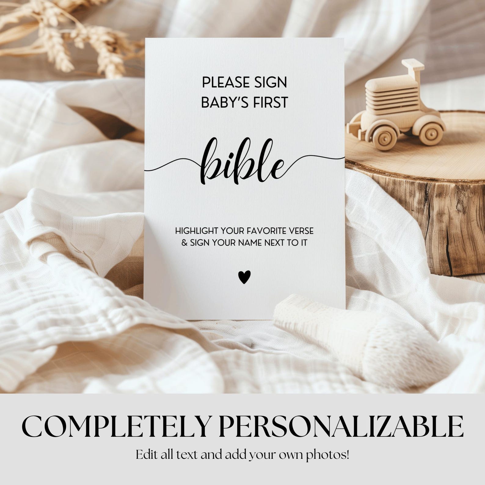 Baby Shower Bible Verse Sign: Guest Book Keepsake (digital Download) - Etsy