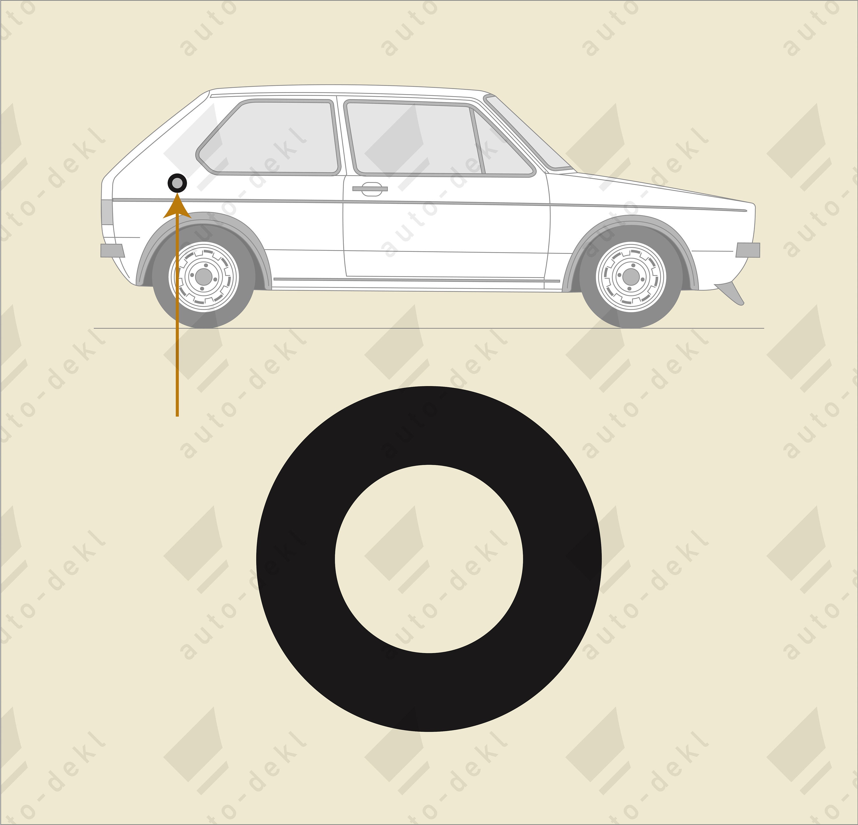 Fits VW Mk1 Golf Jetta EARLY MODEL Fuel Filler Neck Decal - Etsy