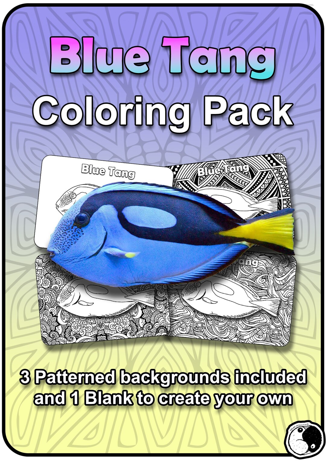 Blue Tang Fish Coloring Pages - Etsy