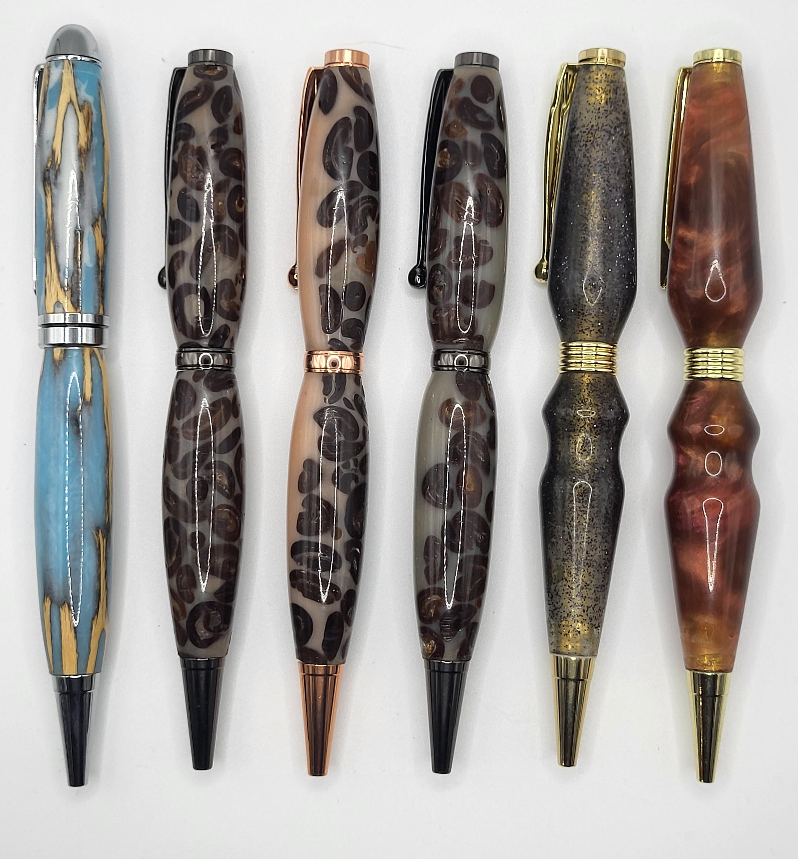 Handmade Epoxy Pens - Unique Twist Ballpoint Pen With Elements of ...