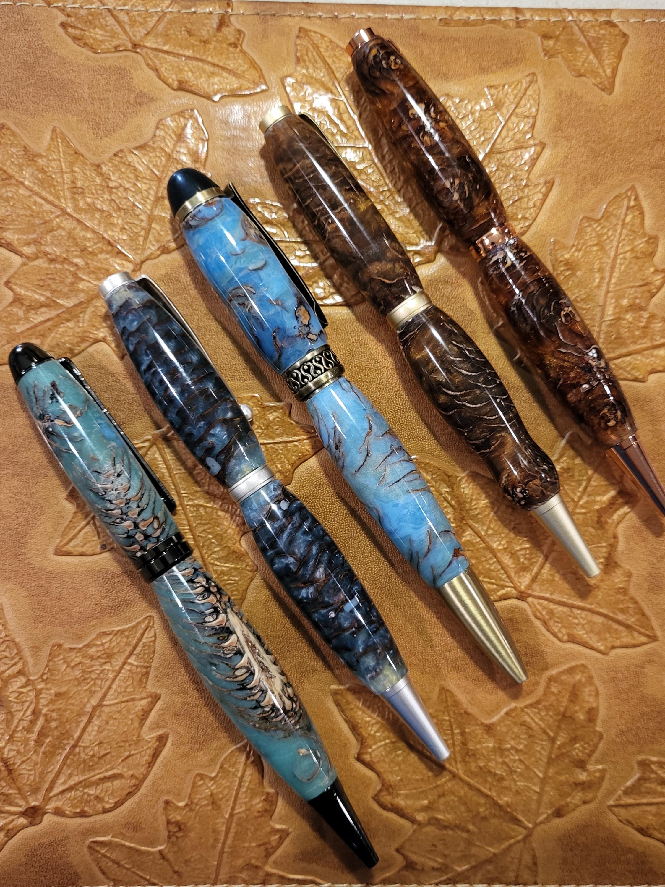 Handmade Epoxy Pens - Unique Twist Ballpoint Pen With Pinecones in ...