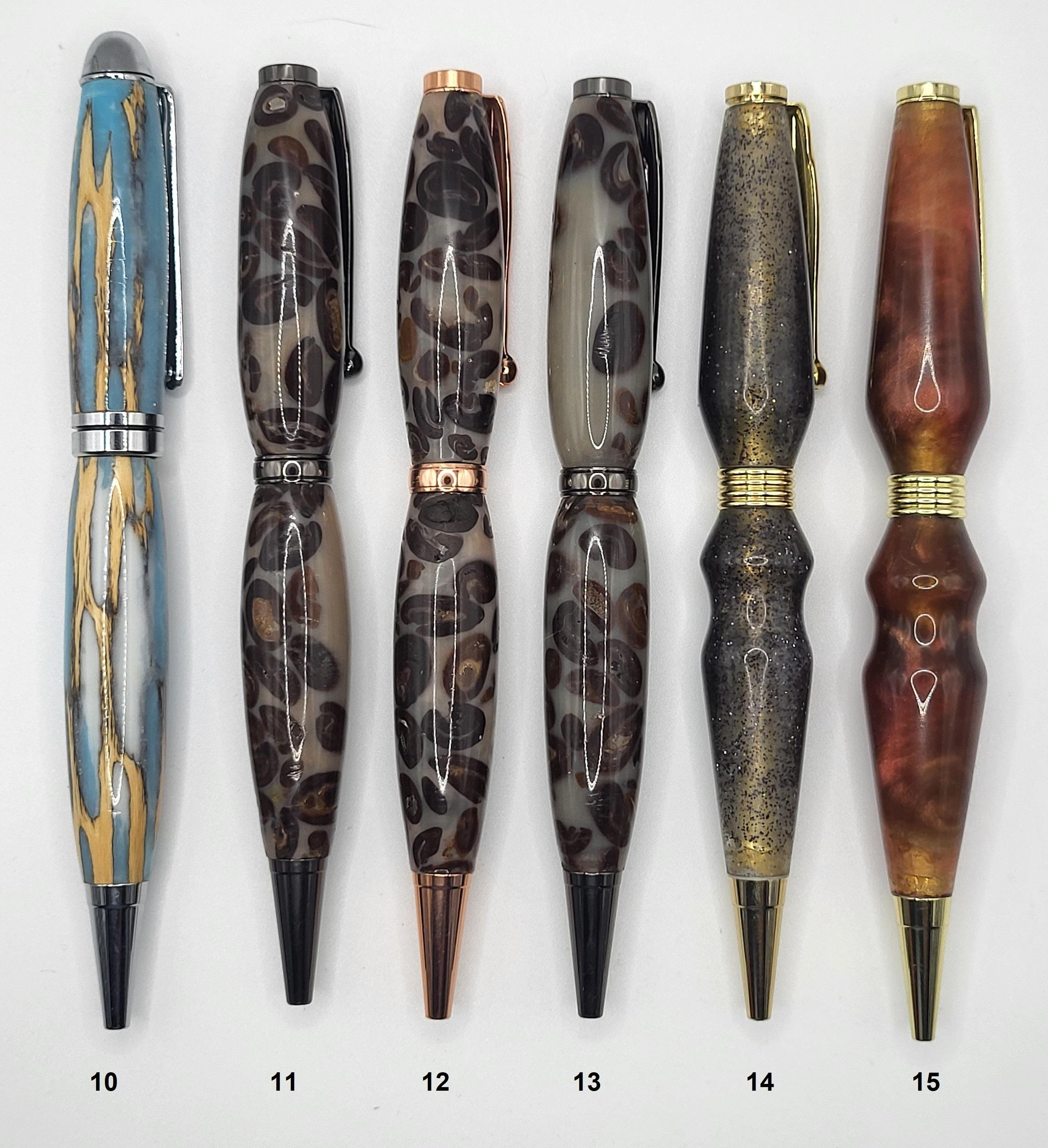 Handmade Epoxy Pens - Unique Twist Ballpoint Pen With Elements of ...