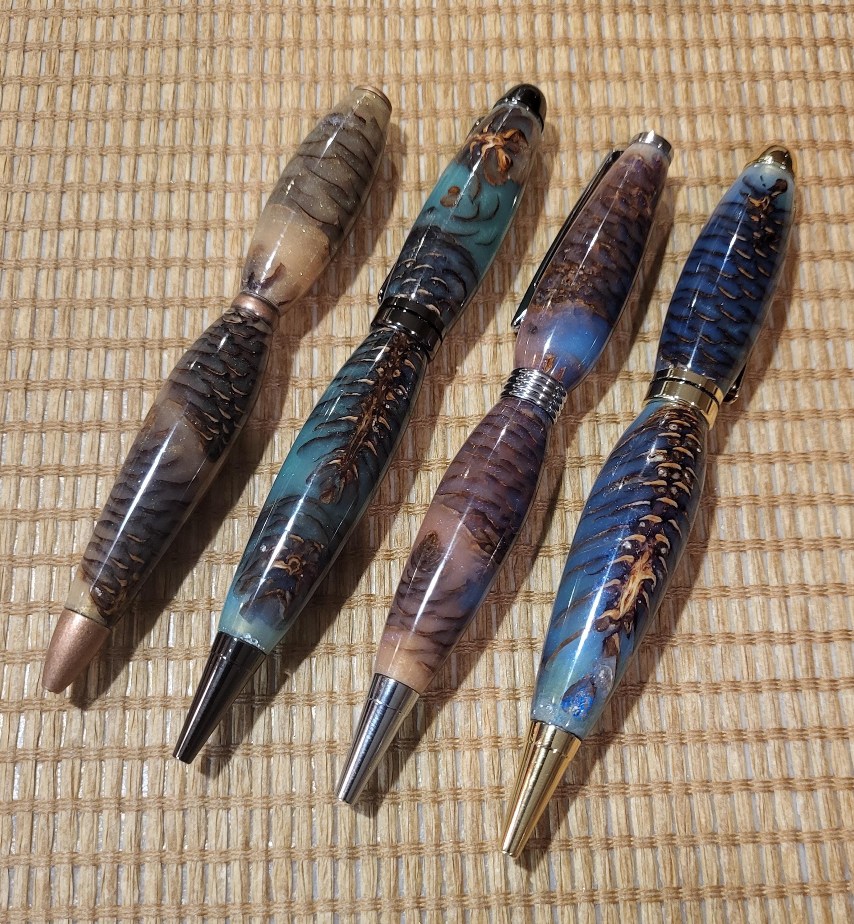Handmade Epoxy Pens - Unique Twist Ballpoint Pen With Pinecones in ...