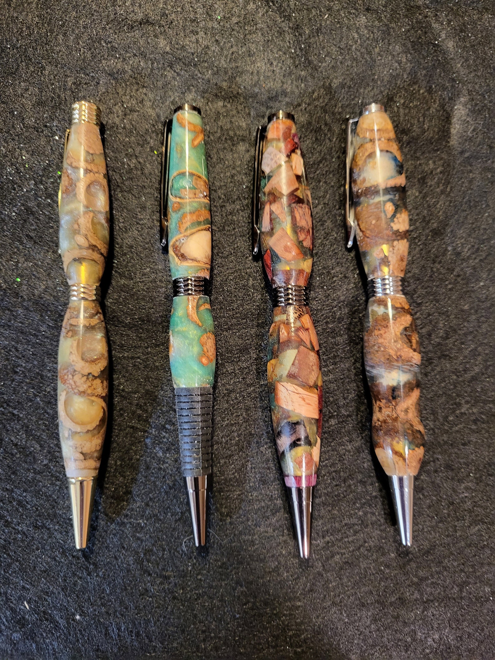 Handmade Epoxy Pens - Unique Twist Ballpoint Pen With Elements of ...