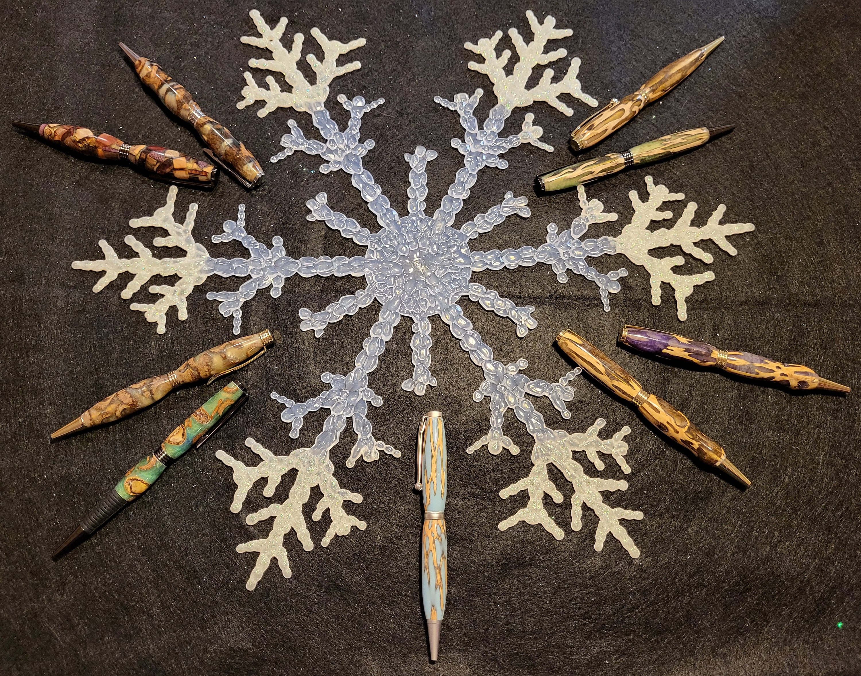 Handmade Epoxy Pens - Unique Twist Ballpoint Pen With Elements of ...