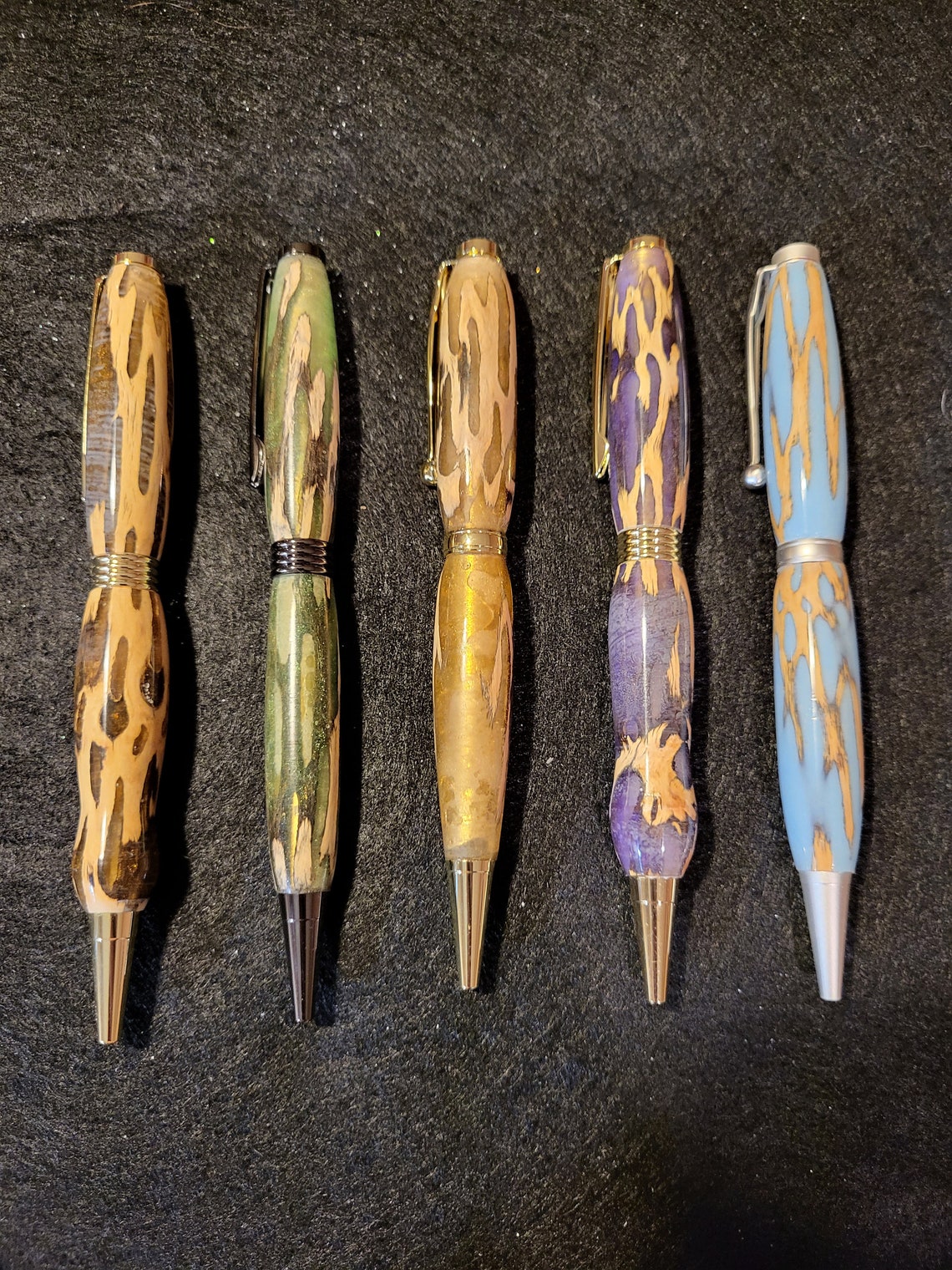 Handmade Epoxy Pens Unique Twist Ballpoint Pen With Elements of Nature ...