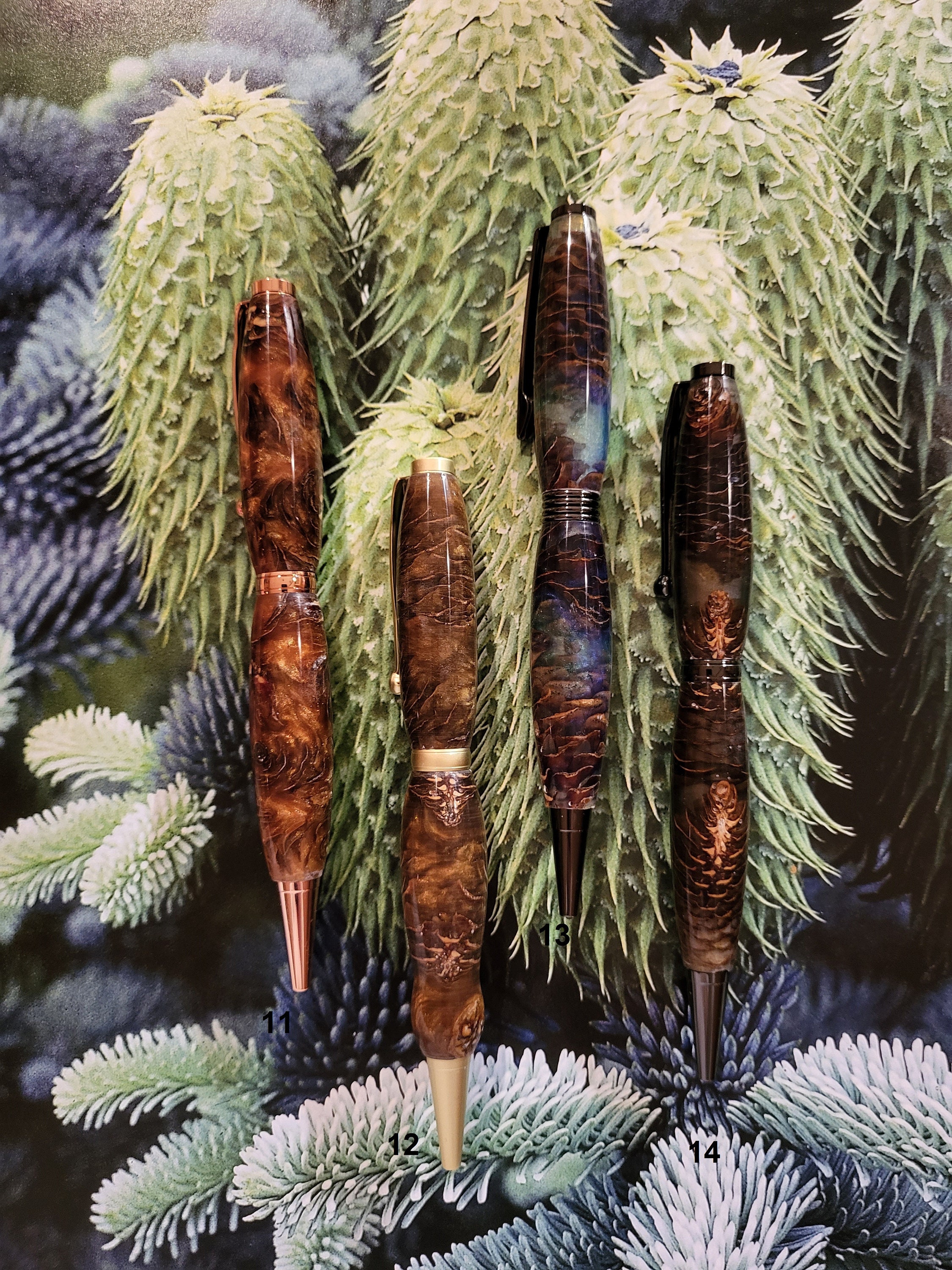Handmade Epoxy Pens Unique Twist Ballpoint Pen With Elements - Etsy