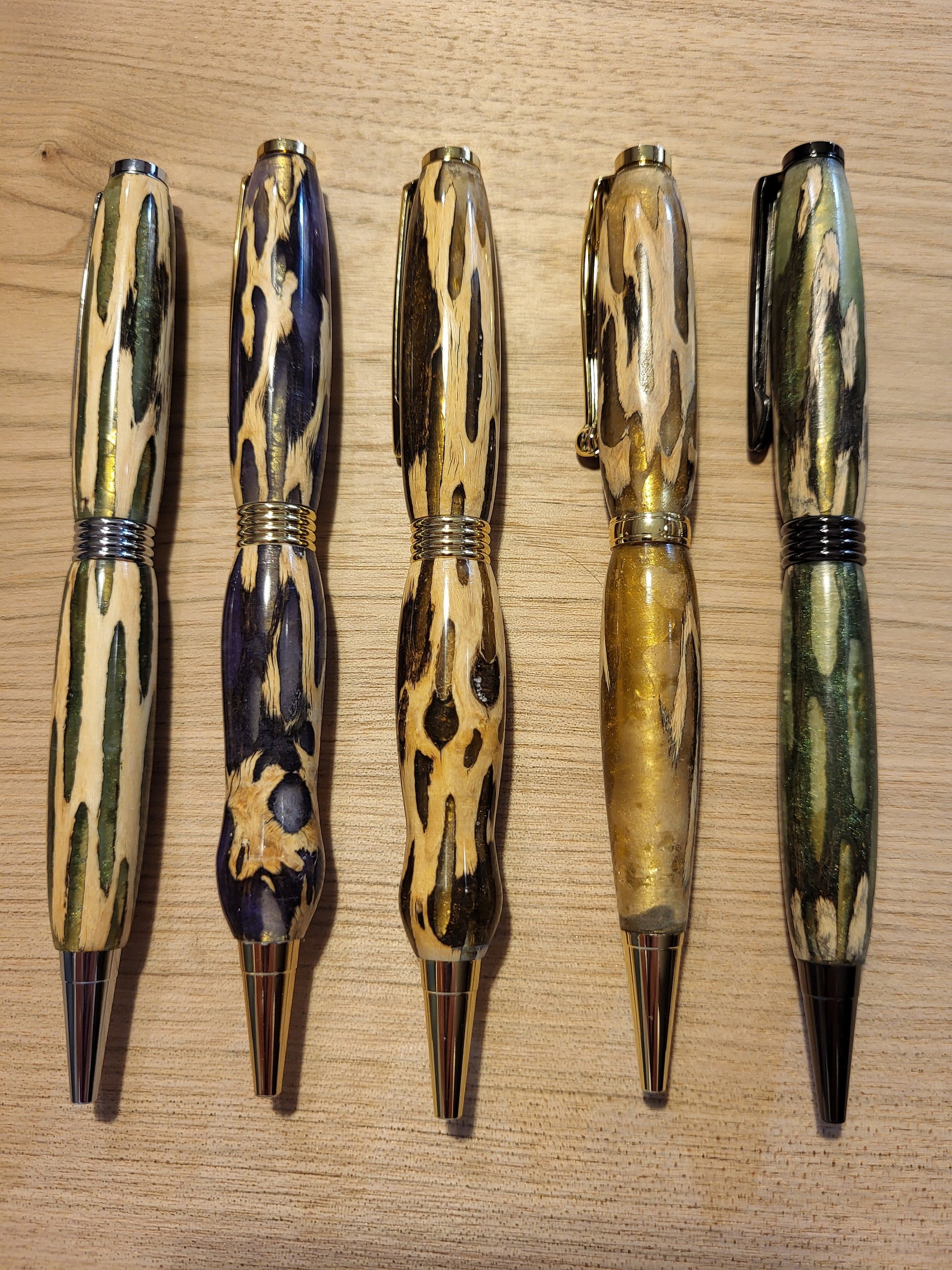 Handmade Epoxy Pens - Unique Twist Ballpoint Pen With Elements of ...