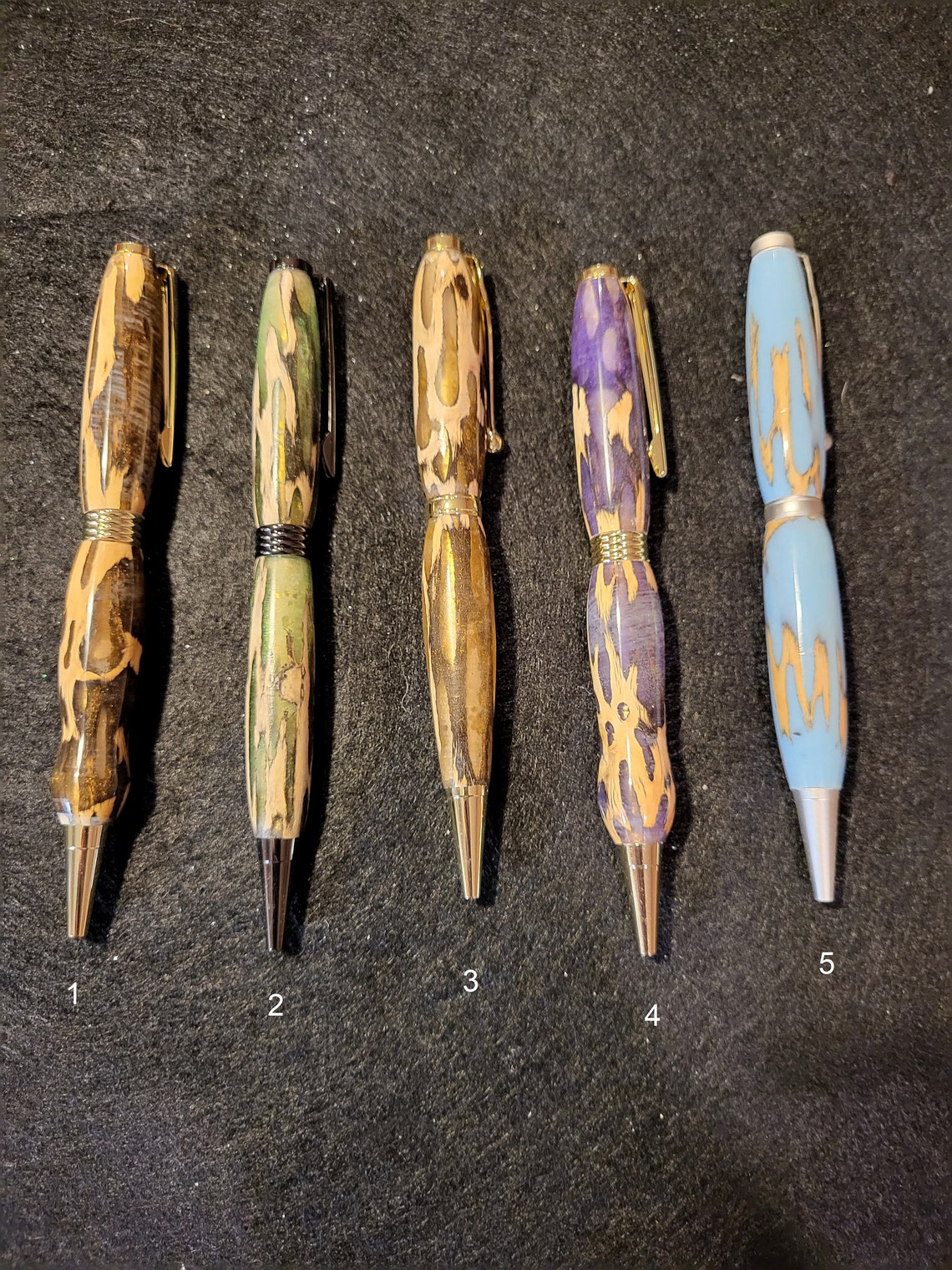 Handmade Epoxy Pens - Unique Twist Ballpoint Pen With Elements of ...