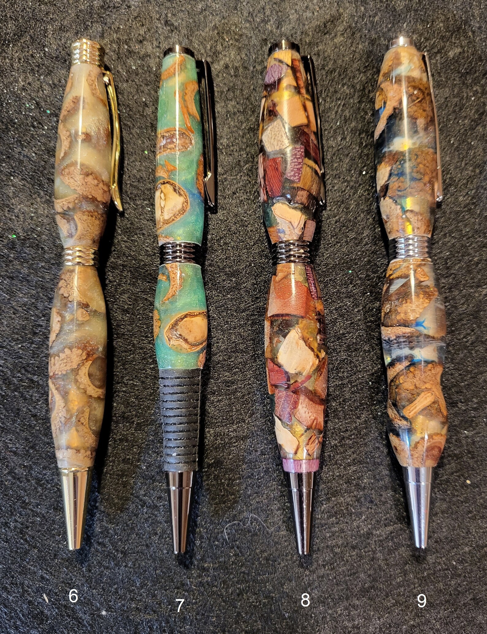 Handmade Epoxy Pens - Unique Twist Ballpoint Pen With Elements of ...