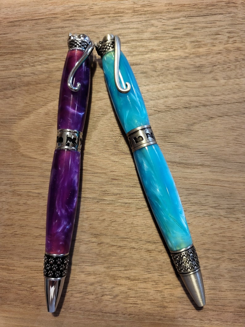 Cat Lover's Pen - Unique Handmade Acrylic or Wood Twist Ballpoint Pen ...