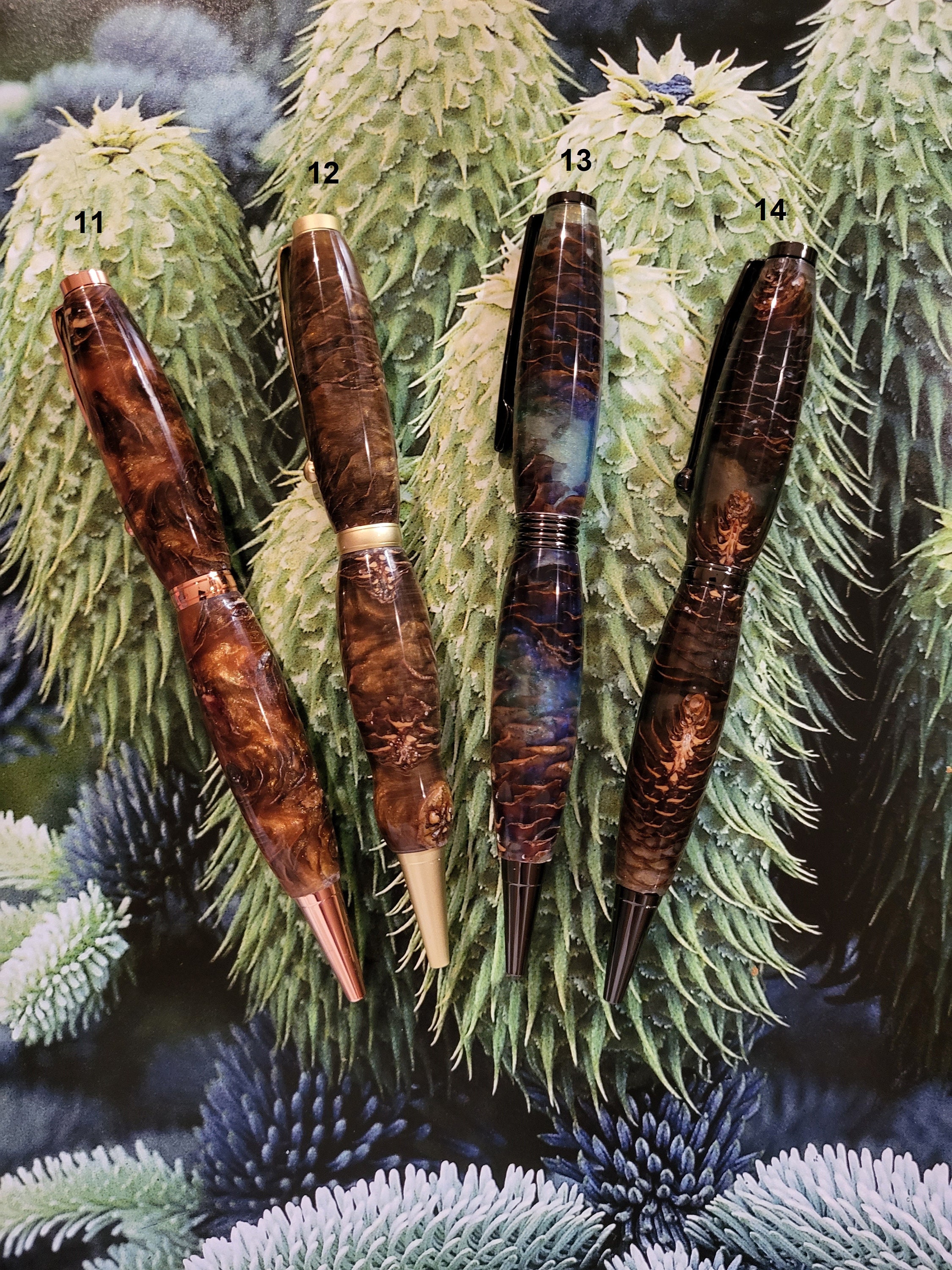 Handmade Epoxy Pens Unique Twist Ballpoint Pen With Elements - Etsy