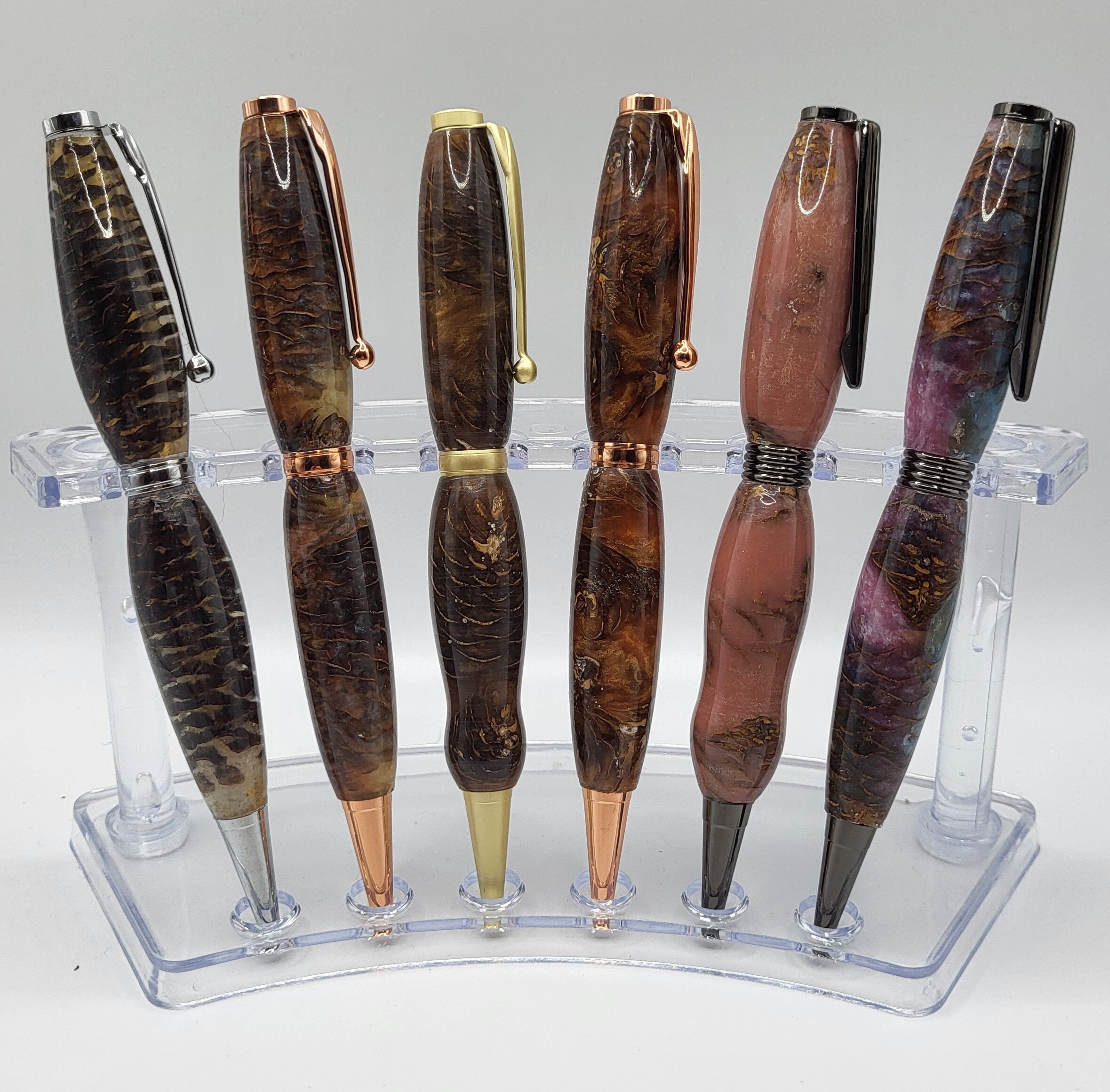 Handmade Epoxy Pens - Unique Twist Ballpoint Pen With Pinecones in ...