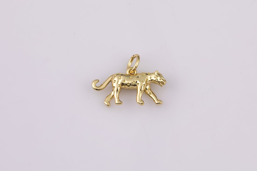 14K Gold Filled Jaguar Leopard Cheetah Lion Tiger Big Cat Puma Cougar ...