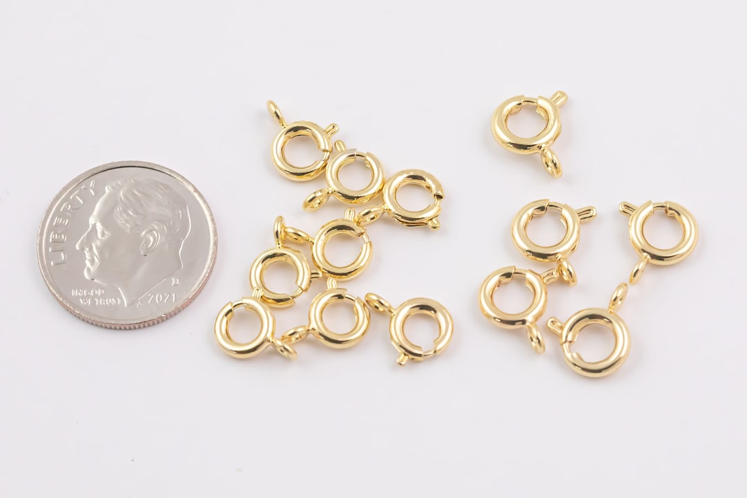 14k Gold Filled Spring Ring Clasps Lobster Clasps 6mm 7mm 1420 14/20 ...