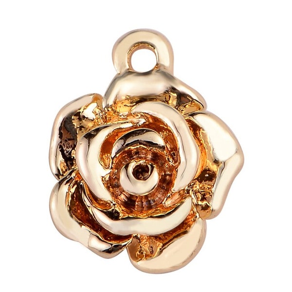 Rose Charm - Etsy