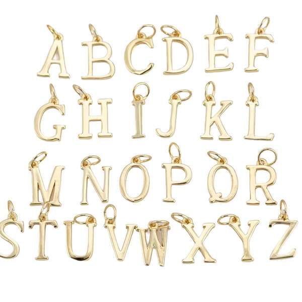 14k Gold Alphabet Letters - Etsy