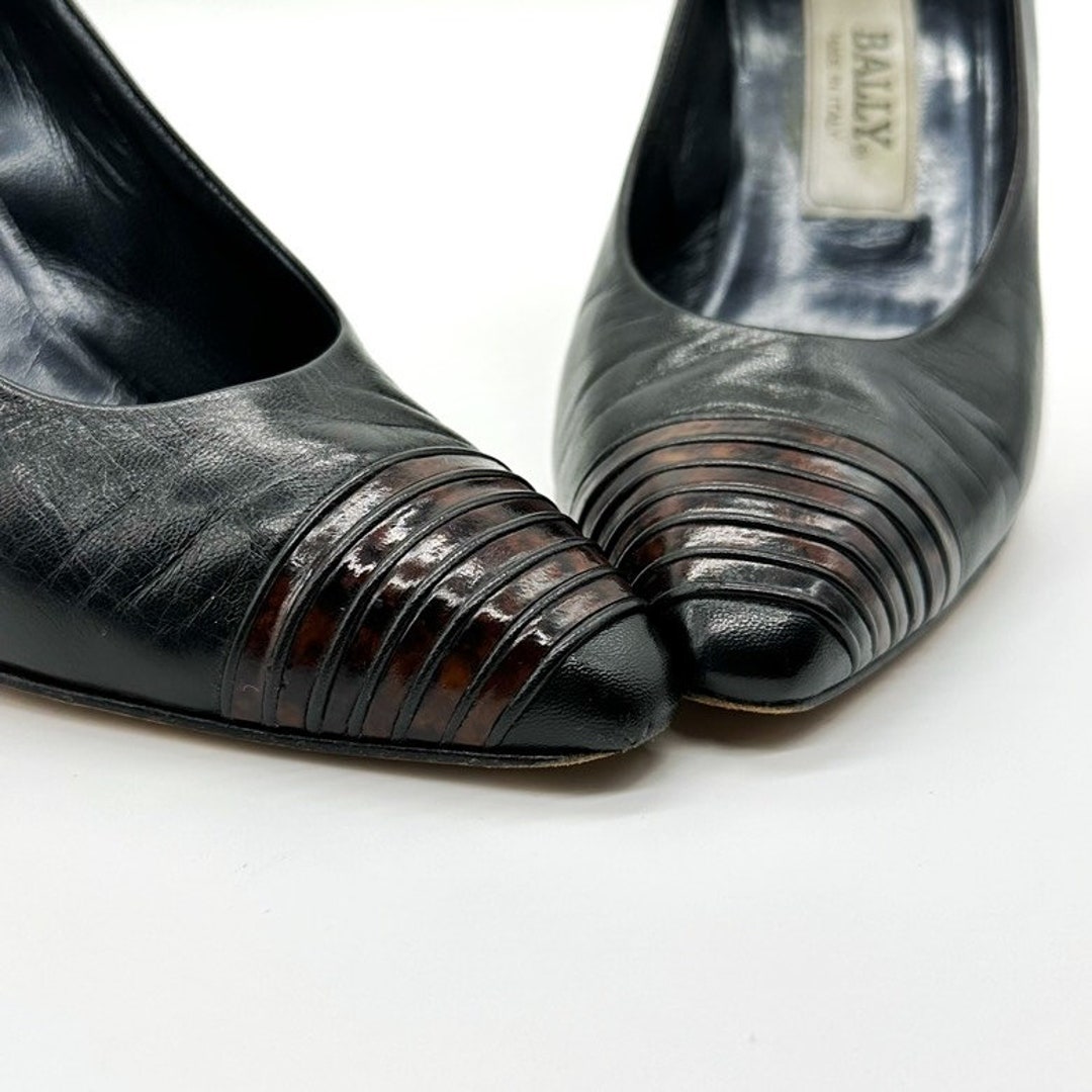 Bally Vintage Leather Heels 7.5 - Etsy