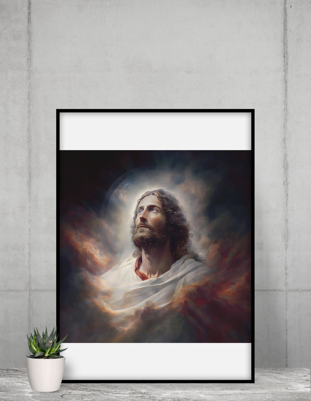 Divine Cosmos: A Portrait of Jesus Christ Amidst the Cosmos, DIGITAL ...