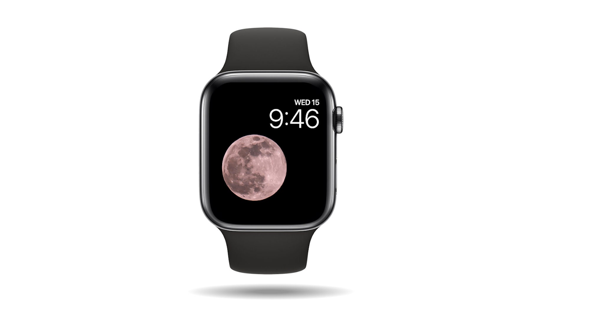 Pink Supermoon Watch Wallpaper, Digital Download, Full Moon Watch ...