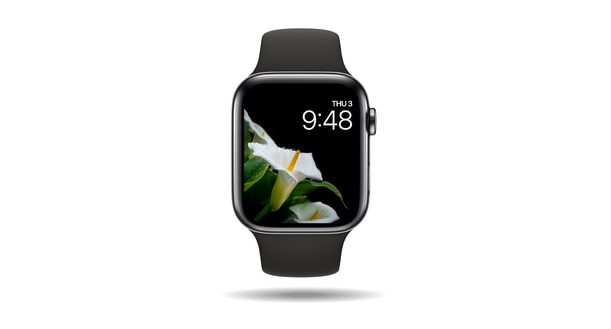 Calla Lily Watch Wallpaper, Digital Download, White Flower Watch ...