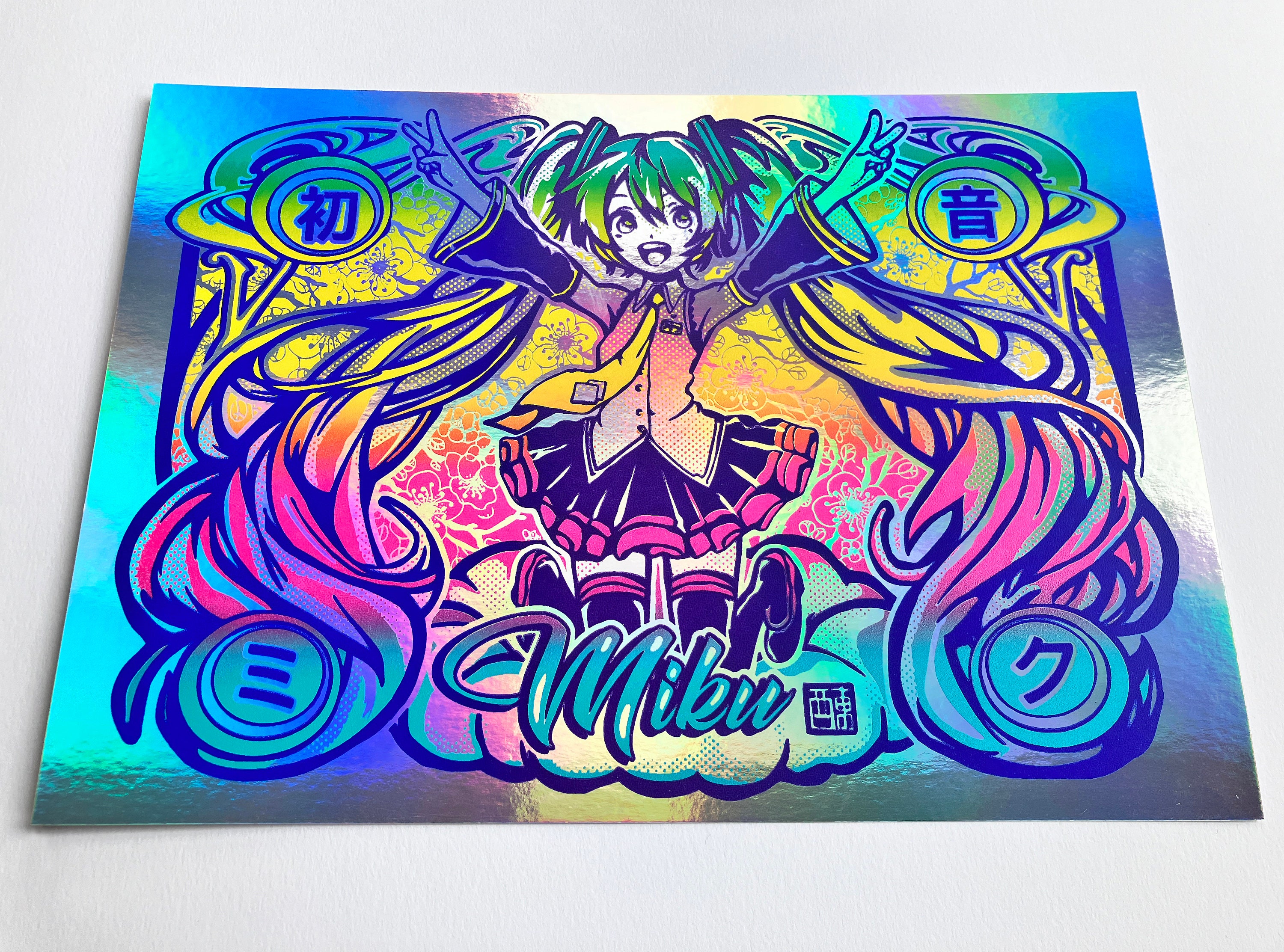 Vocaloid Hand Made Holographic Screen Print - Etsy