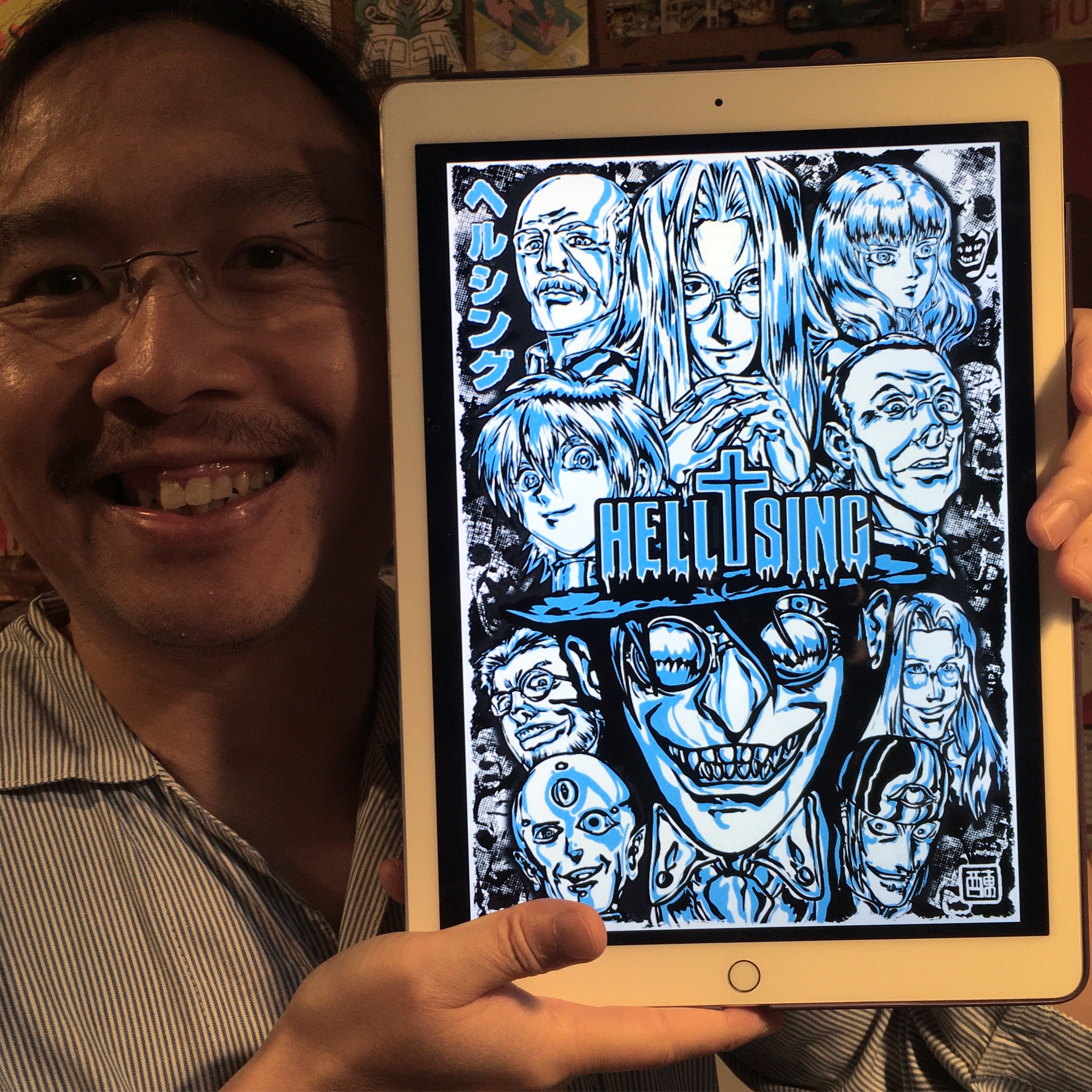 Hellsing Hand Made Holographic Anime Screen Print - Etsy