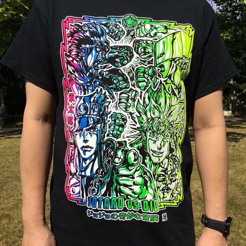 Jotaro VS Dio, Hand Screen Printed Fanart T-shirt - Etsy