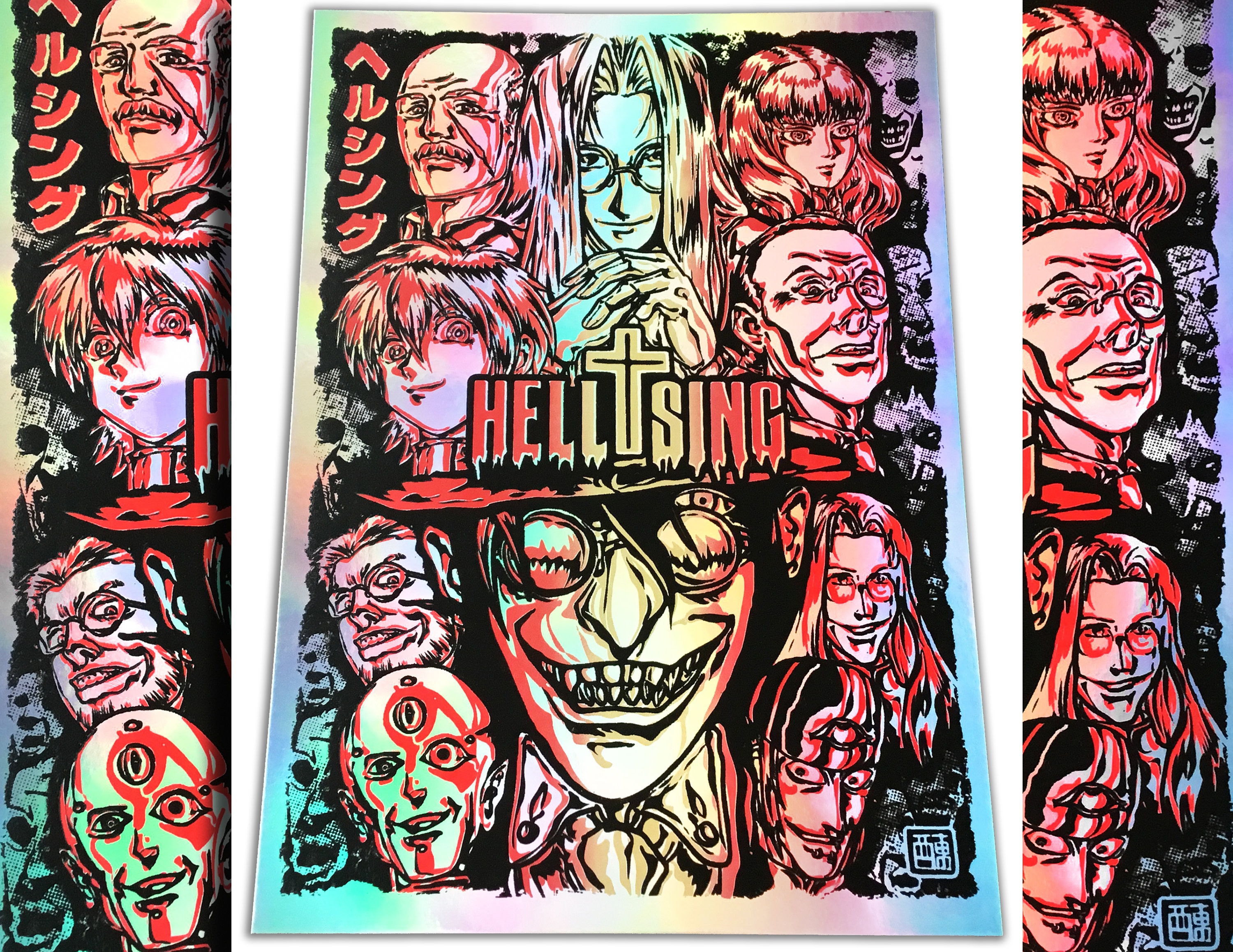 Hellsing Hand Made Holographic Anime Screen Print - Etsy