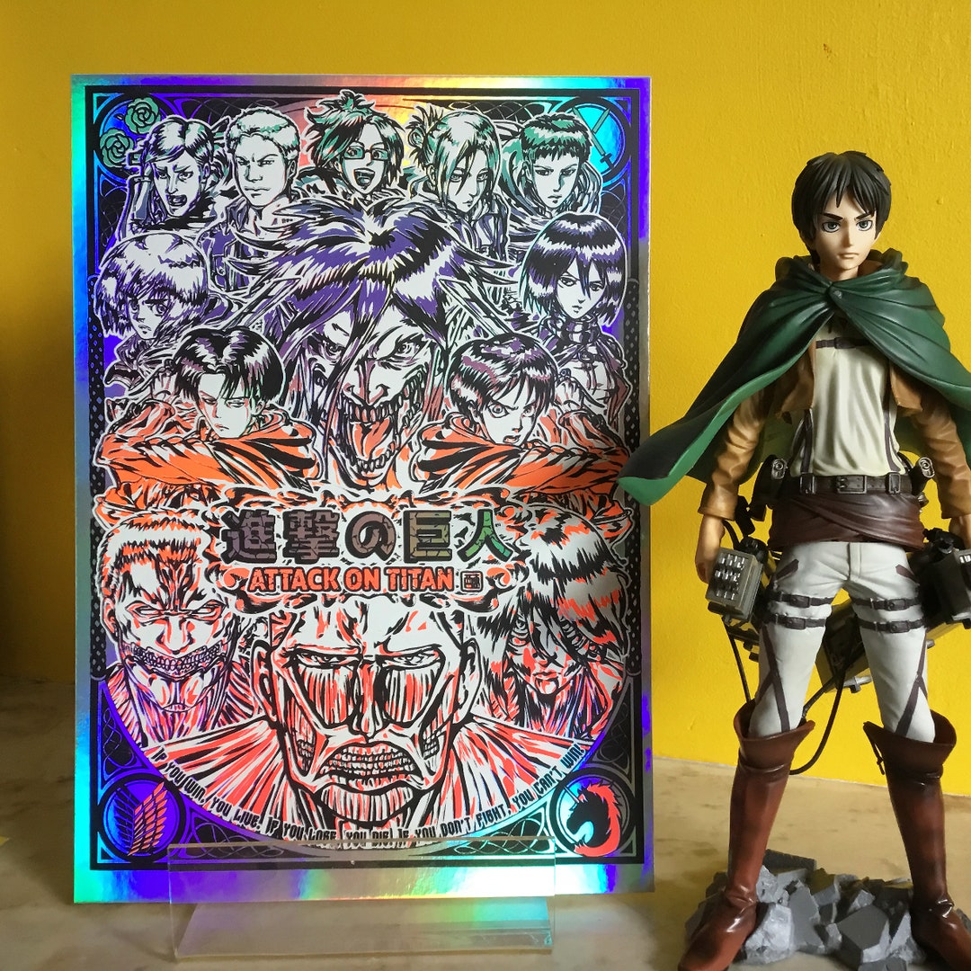 Titan - Hand Made Holographic Fan Art Anime Screen Print - Etsy