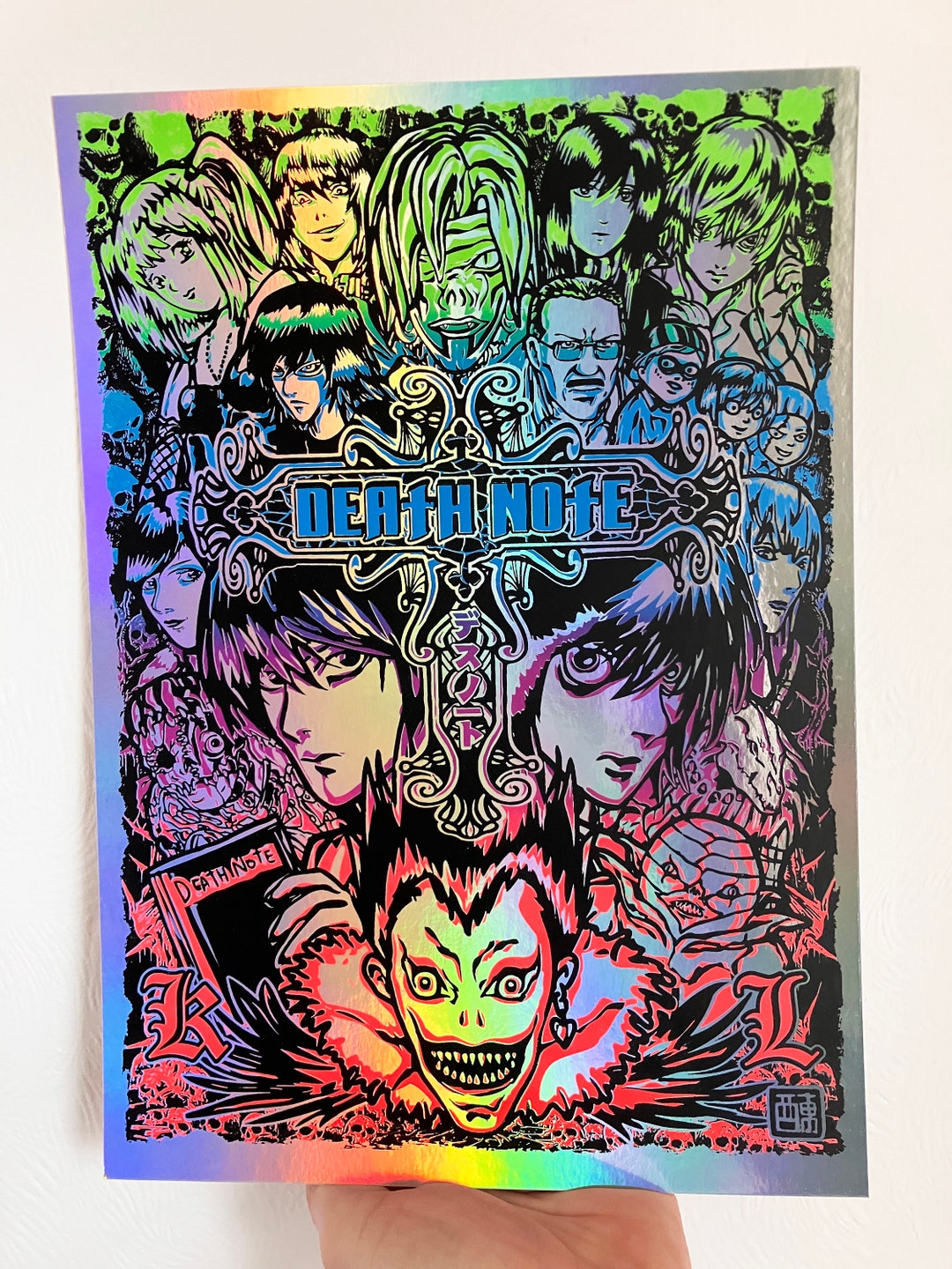 Ryuk and Friends Hand Made Holographic Screen Print - Etsy