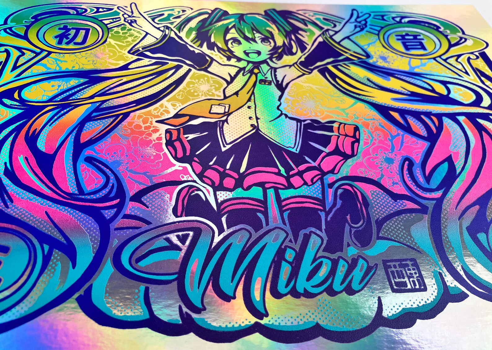 Vocaloid Hand Made Holographic Screen Print - Etsy
