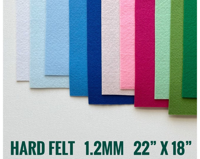 Full Collection Hard Felt. Craft Felt 1.2mm // (11"x9"). 38 Colors ...