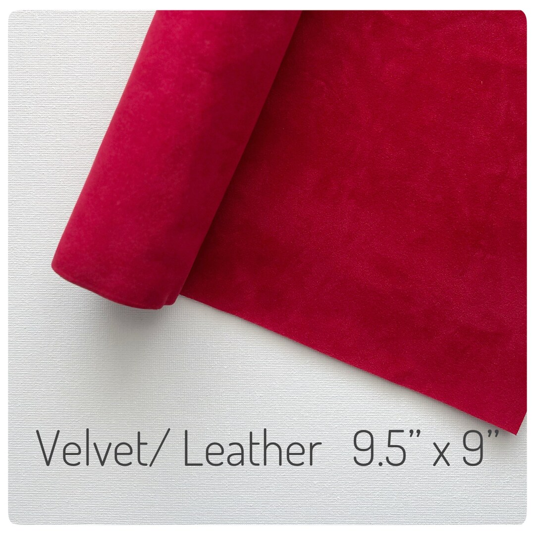 Red Velvet Synthetic Leather Sheet: DIY Craft Project (9.5"x9") - Etsy