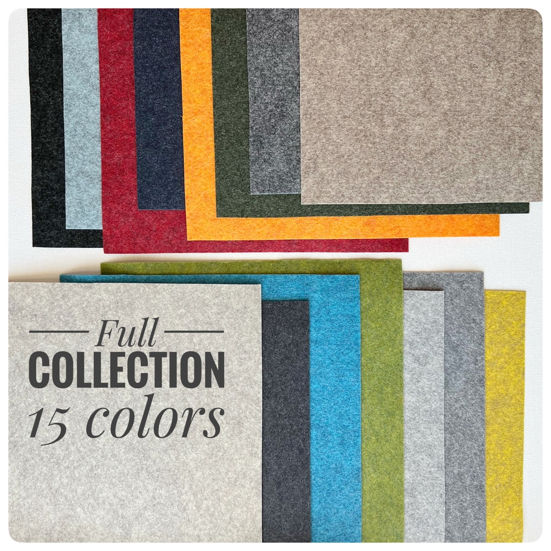 Hard Craft Felt Collection: 15 Colors, 1.2mm Thick (18"x11") - Etsy