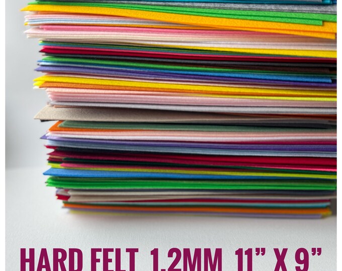 Full Collection Hard Felt. Craft Felt 1.2mm // (11"x9"). 38 Colors ...