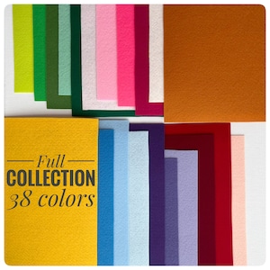 Full Collection Hard Felt. Craft Felt 1.2mm // (11"x9"). 38 Colors ...