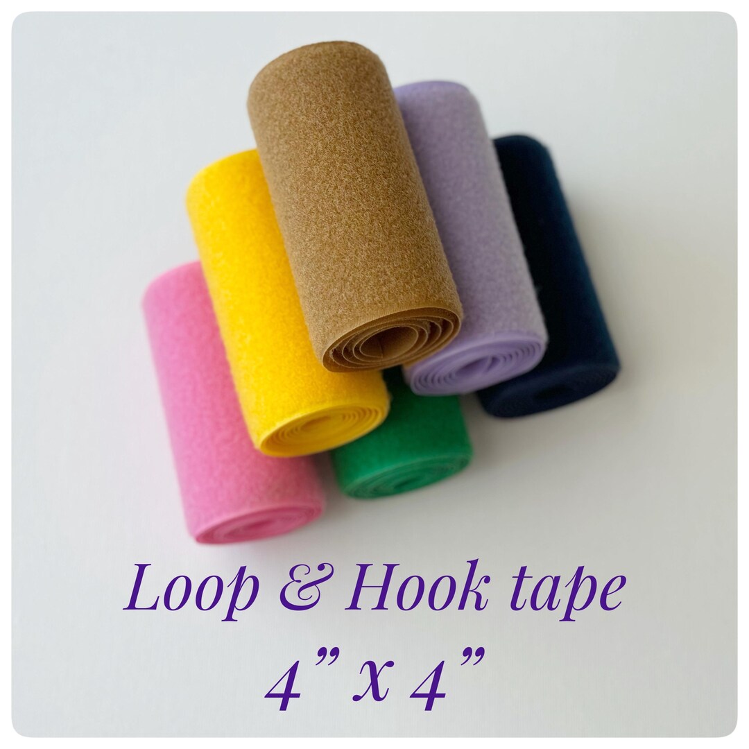Loop and Hook Tape Fastener. Sheets Size 4"x4". Sew-on Hook and Loop ...
