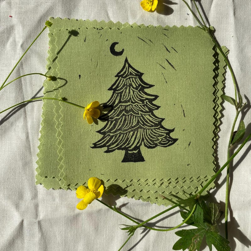 Block Print Tree - Etsy