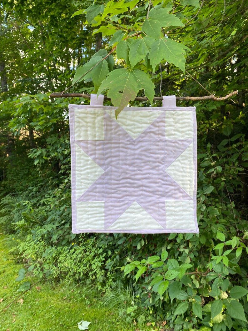 Lilac Star Quilt Block Wall Hanging - Etsy