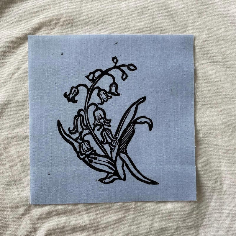 Linocut Fabric Patches - Etsy