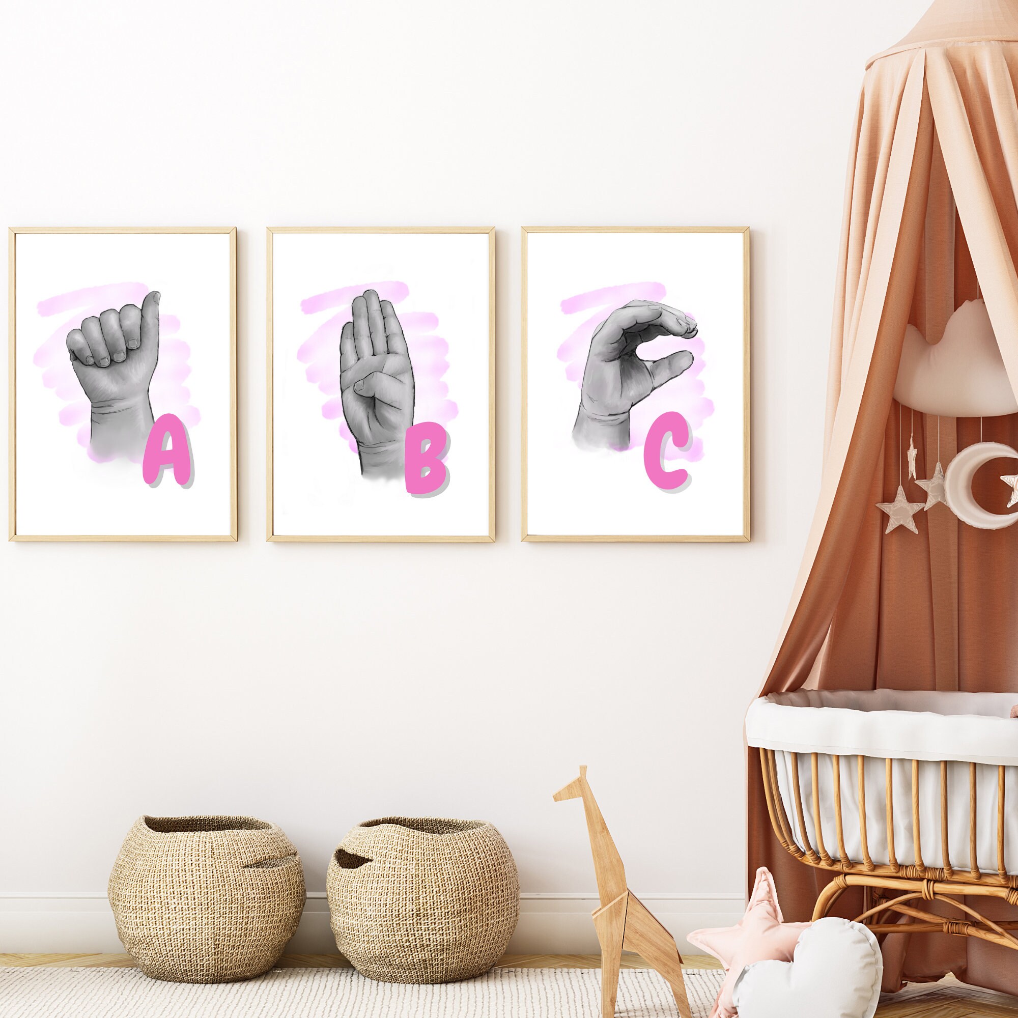 ABC Letter ASL Sign Language ABC Digital Print Printable - Etsy